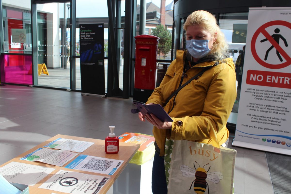 Check-in alerts for trust visitors - Walsall Healthcare NHS Trust