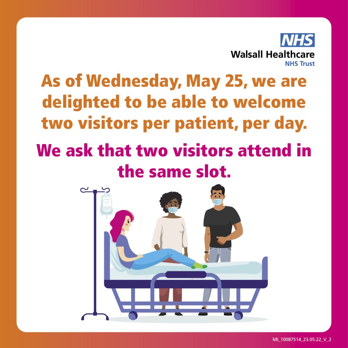 Walsall Healthcare to welcome two visitors - Walsall Healthcare NHS Trust