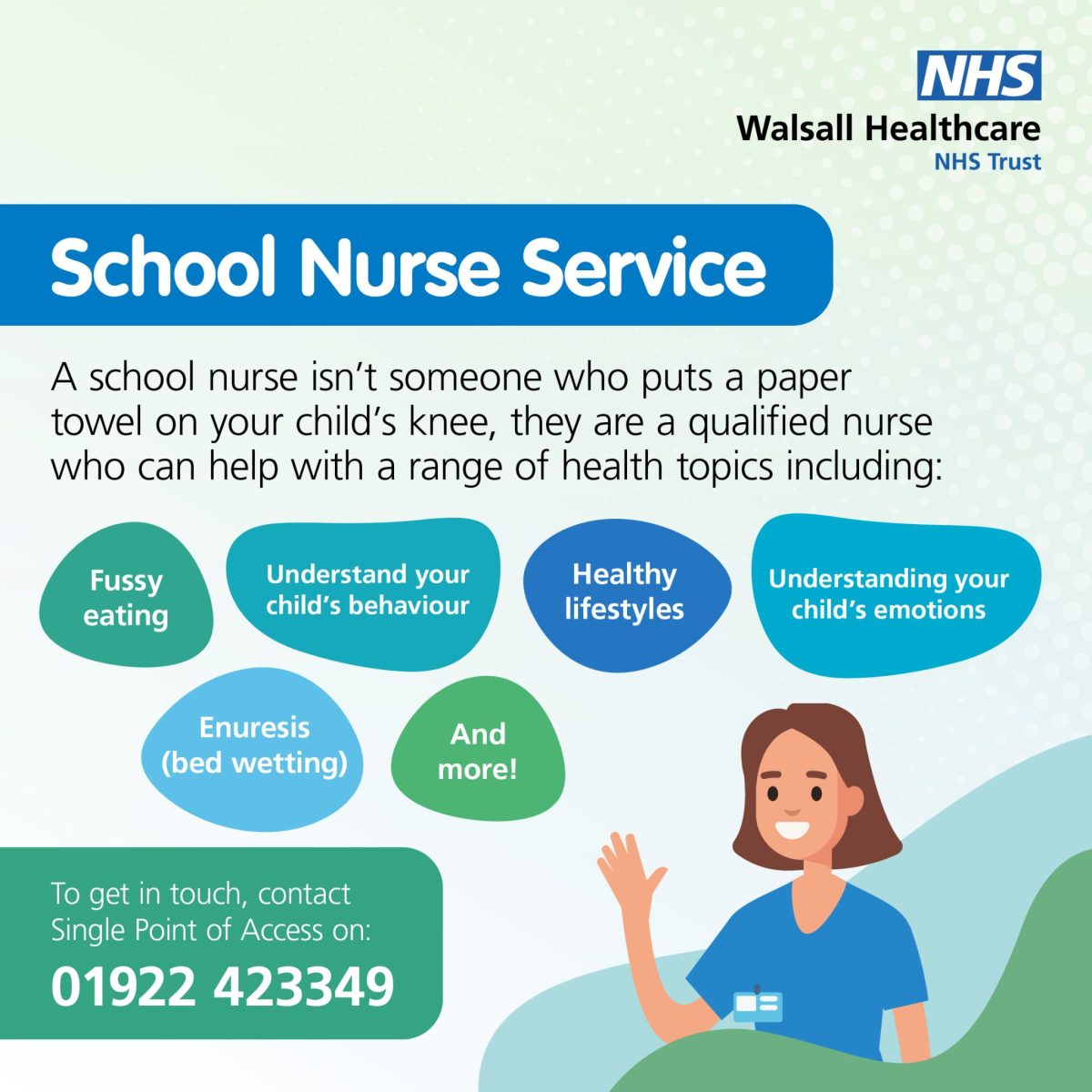 School Nurses – a friend of the family - Walsall Healthcare NHS Trust