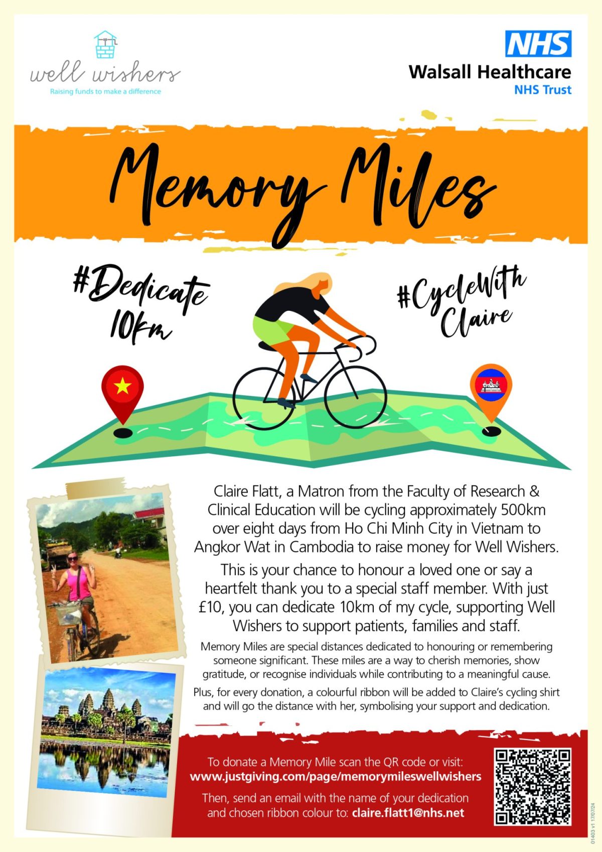 Claire to honour loved ones in fundraising ride - Walsall Healthcare ...